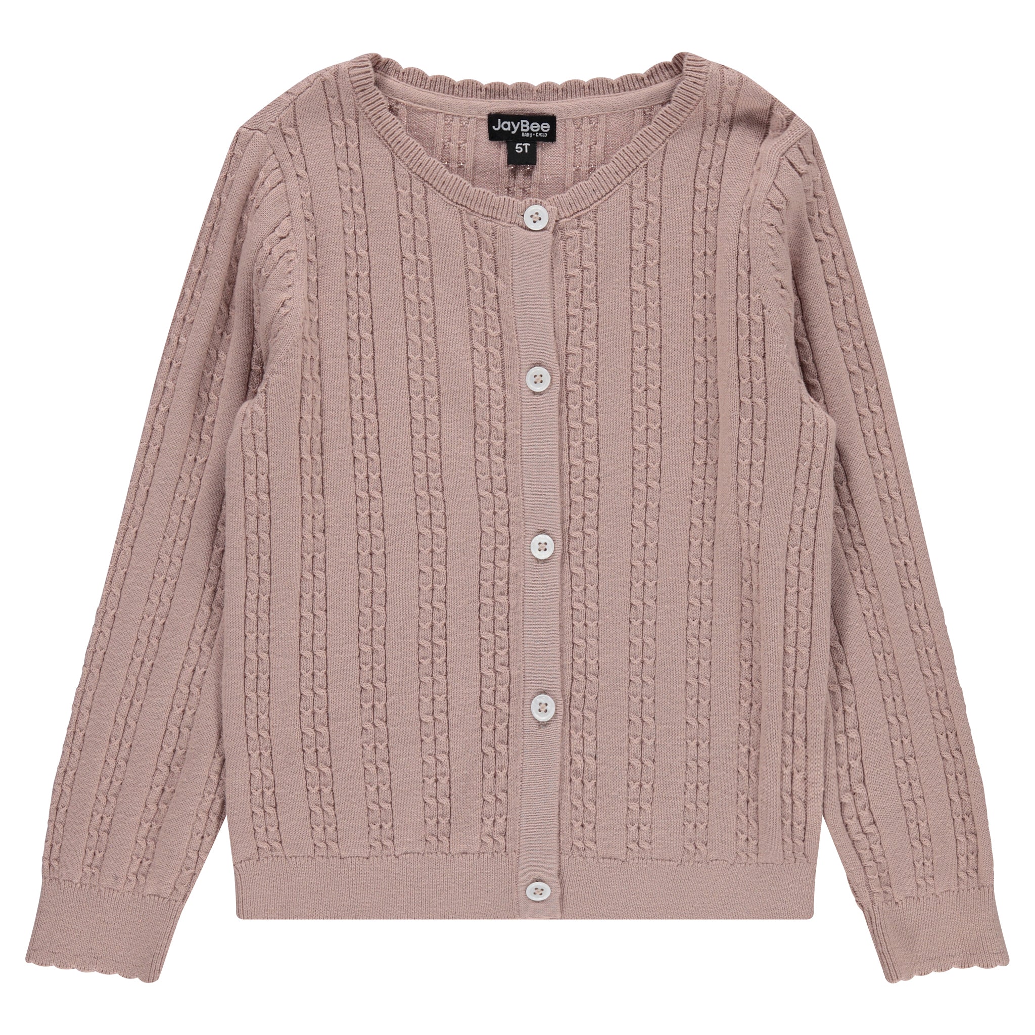 Scallop Trim Knit Cardigan – JayBee Outlet